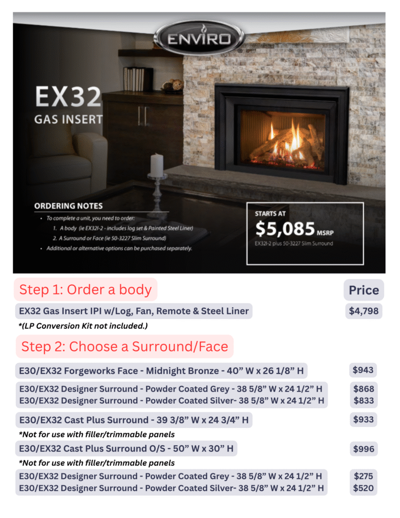 EX32 Gas Insert Stove - Clearwater Pool & Spa